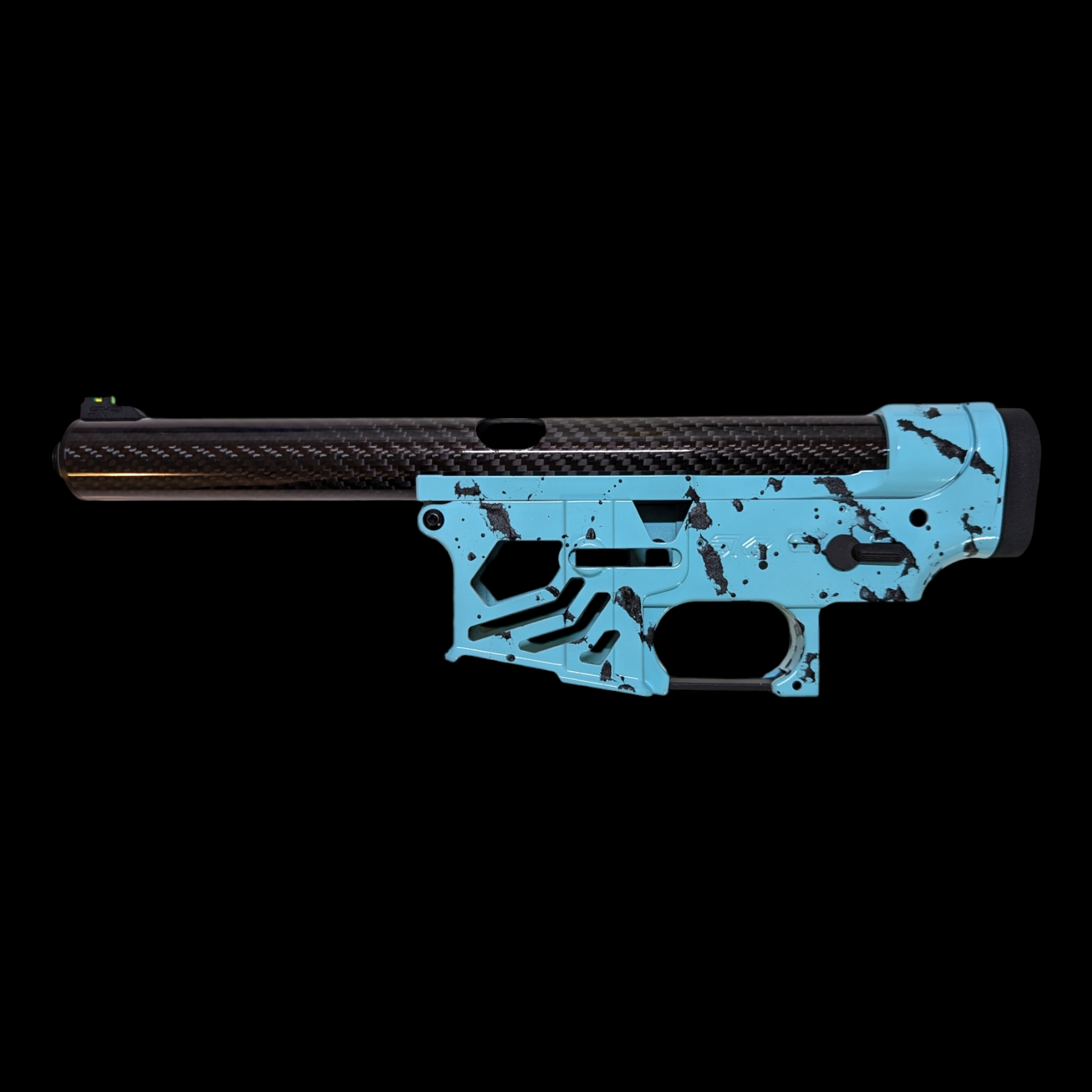 Kit alu carbon shiny cyan, black splash – Skull Performance
